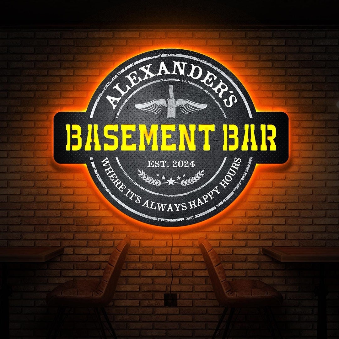 Custom Bar Neon Sign,personalized Bar LED Light,home Bar Wall Decor ...