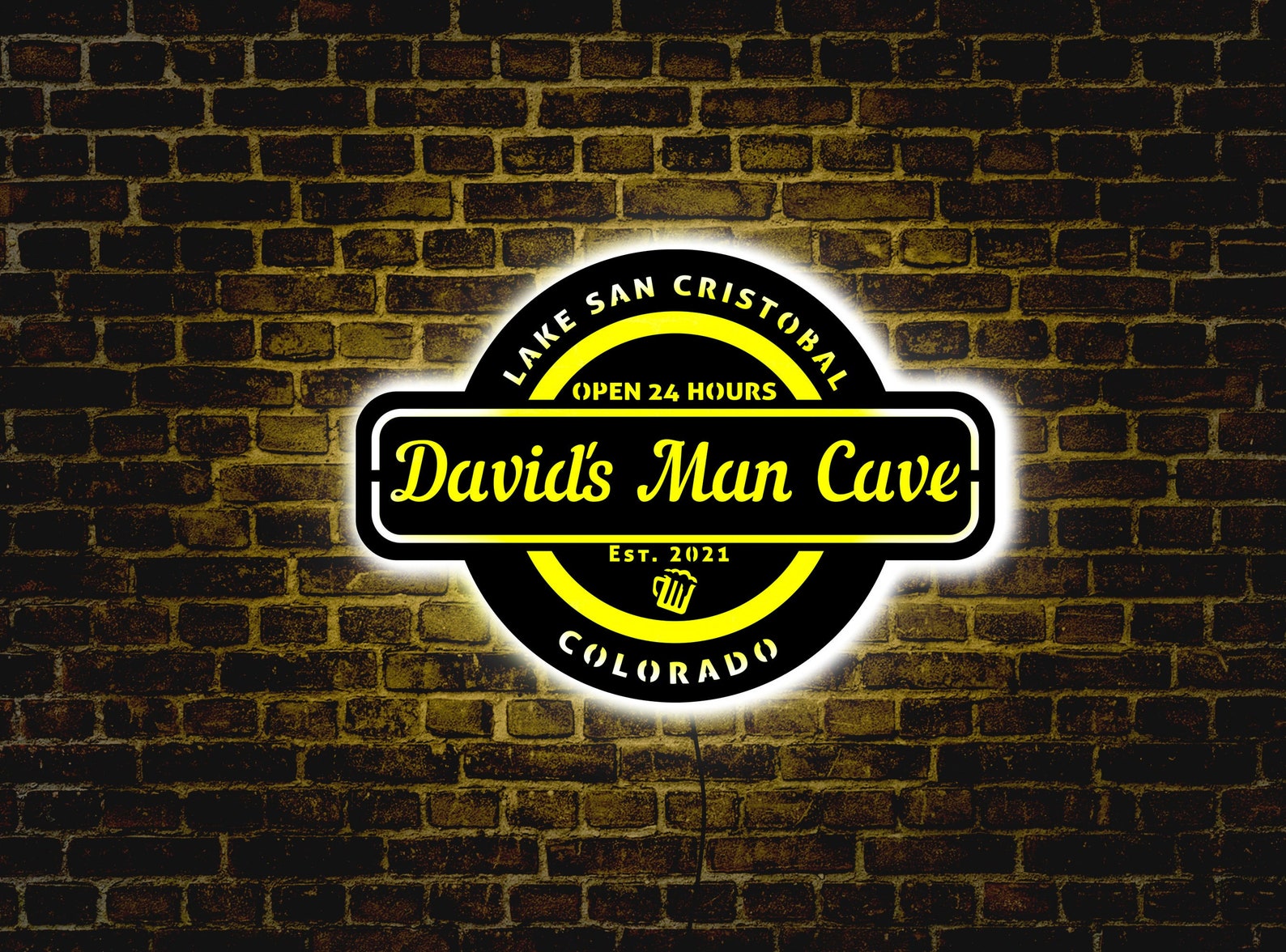 Man Cave Neon Sign, Custom Man Cave Sign Led, Man Cave Light up Sign ...