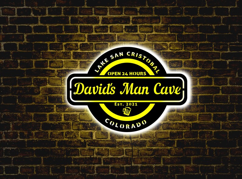 Man Cave Neon Sign, Custom Man Cave Sign Led, Man Cave Light up Sign ...