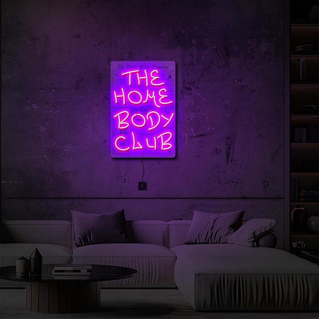 Purple Neon Sign, Aesthetic Neon Sign, Cozy Room Decor, Neon Quote Sign ...
