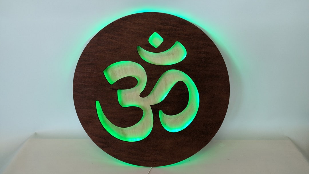 Om Led Light, Om Symbol Neon Sign, Om Light up Sign, Om Wall Art, Yoga ...