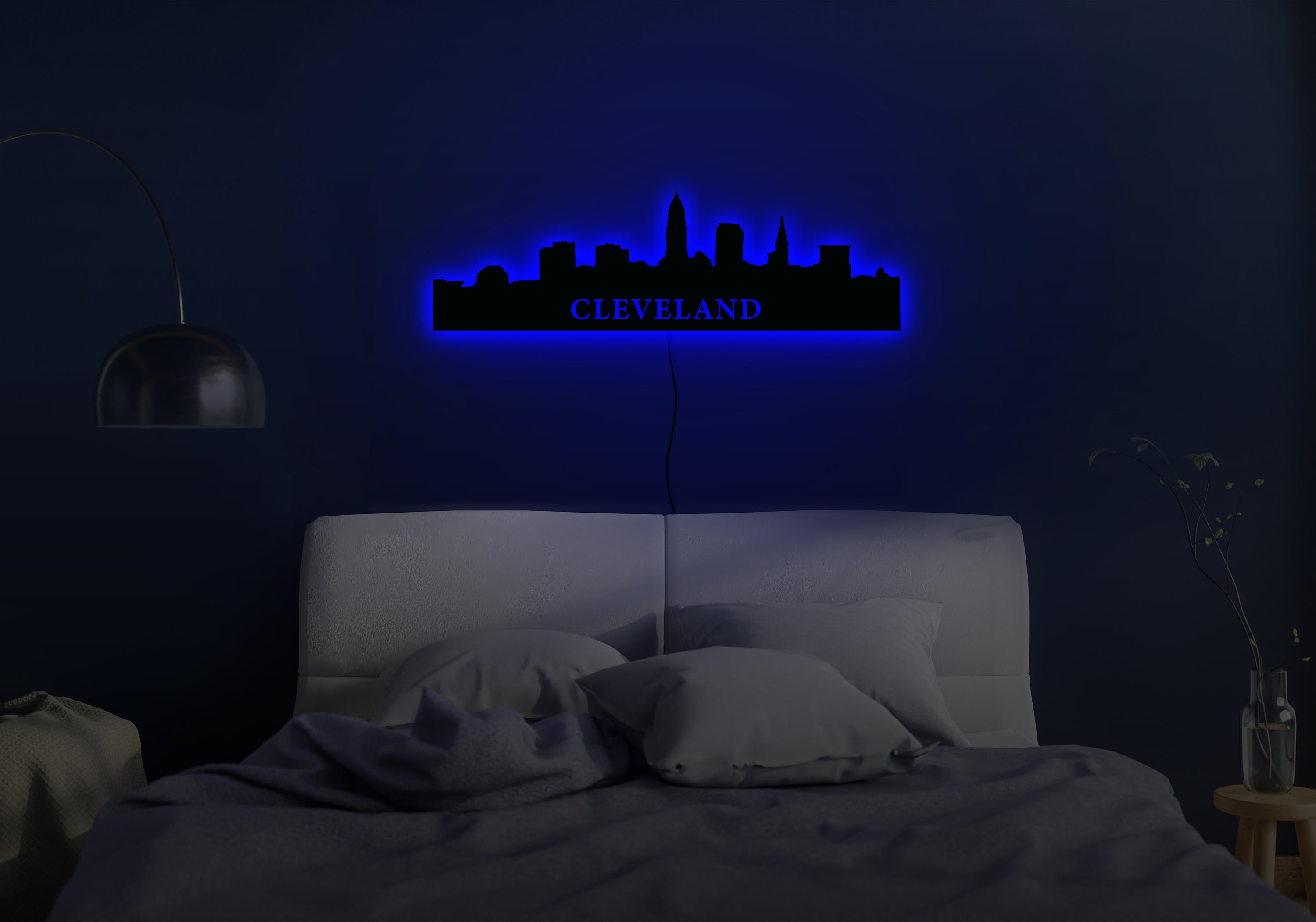 Cleveland Skyline Led Cleveland Skyline Light Cleveland - Etsy