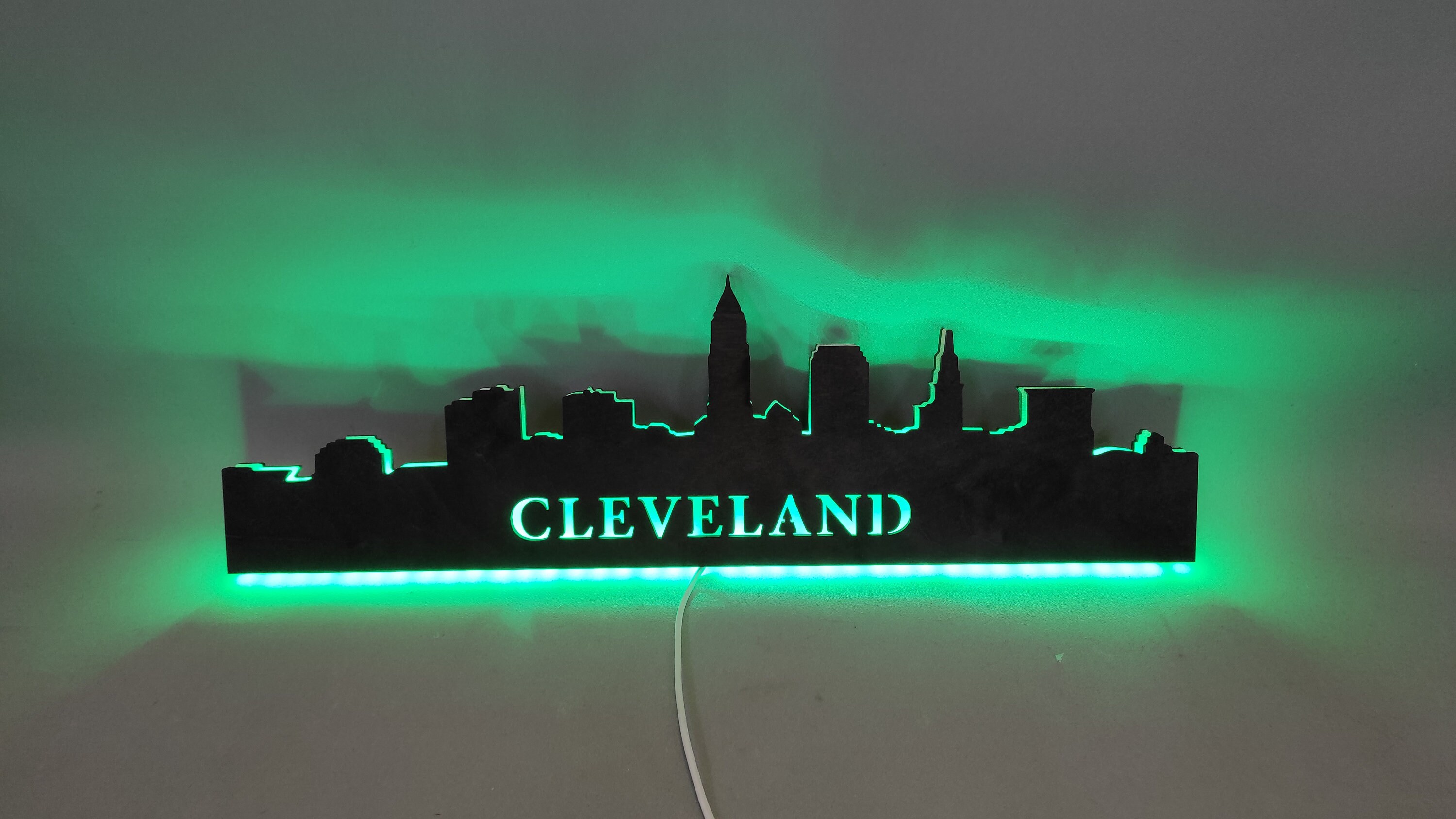 Cleveland Skyline Led Cleveland Skyline Light Cleveland - Etsy