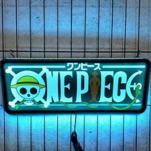 One Piece Neon Sign, One Piece Flag Sign, One Piece Skull Sign, Anime ...
