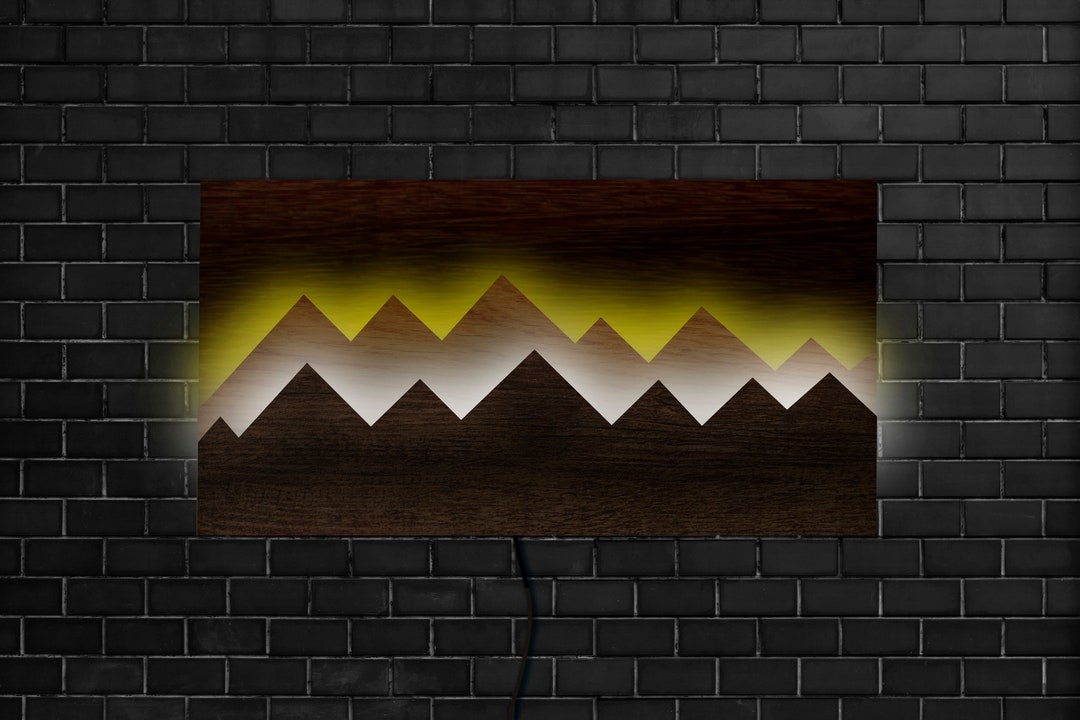 Mountains Neon Sign Mountains Led Sign Mountains Wall Art - Etsy
