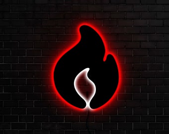 Flame Neon Sign - Etsy