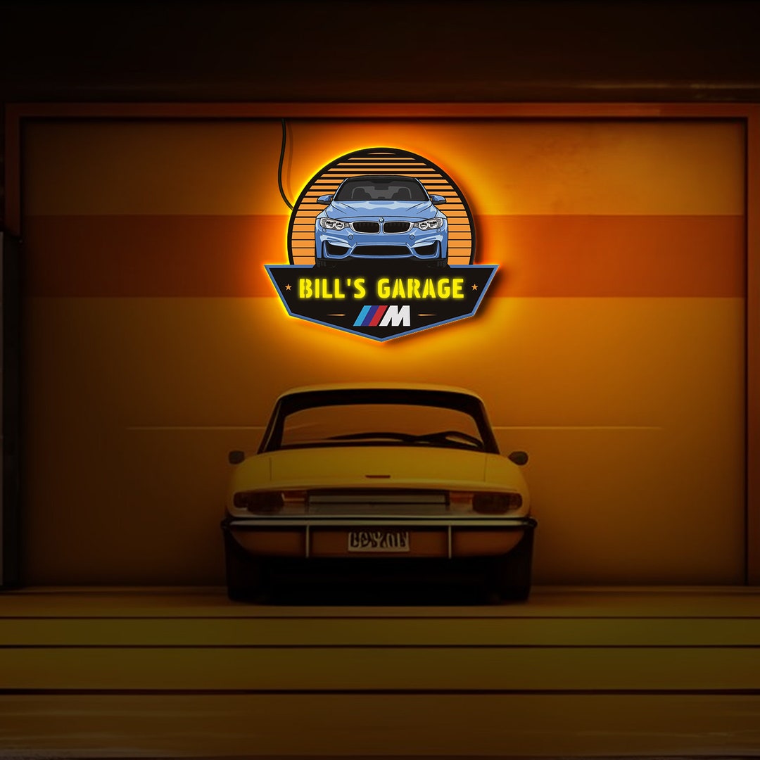 Car Neon Sign, Garage Light up Sign, Personalized Garage Sign, Garage ...
