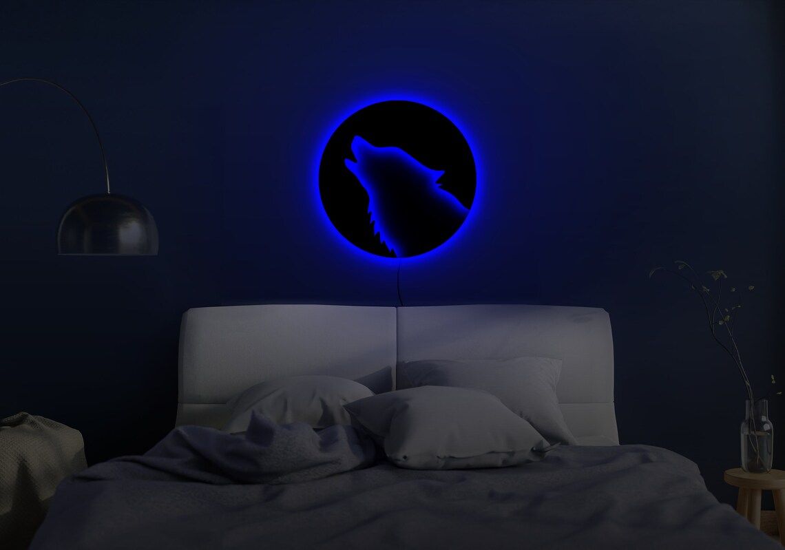 Wolf Neon Sign Wolf Led Sign Wolf Neon Light Sign Wolf Wall | Etsy