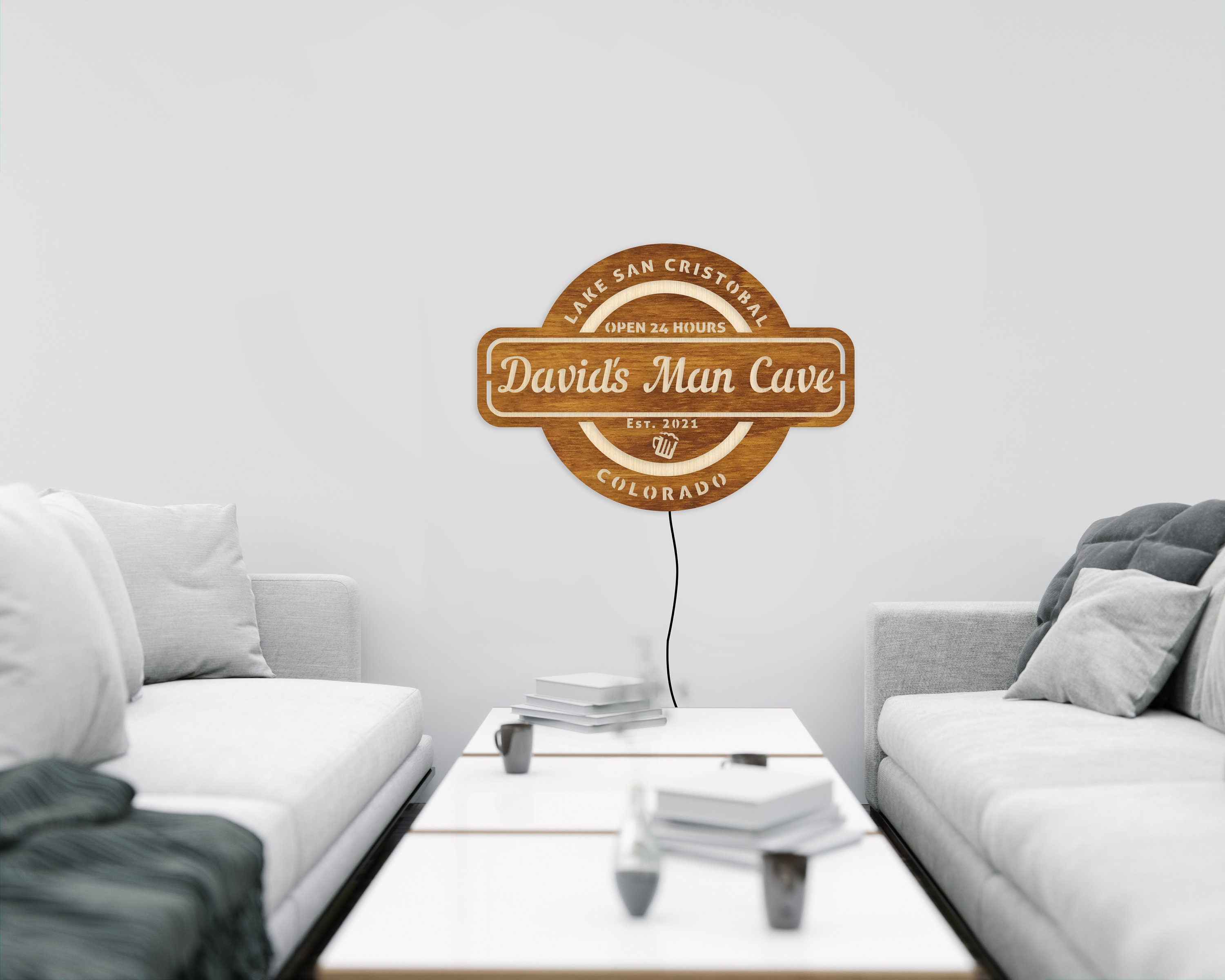 Man Cave Neon Sign, Custom Man Cave Sign Led, Man Cave Light up Sign ...