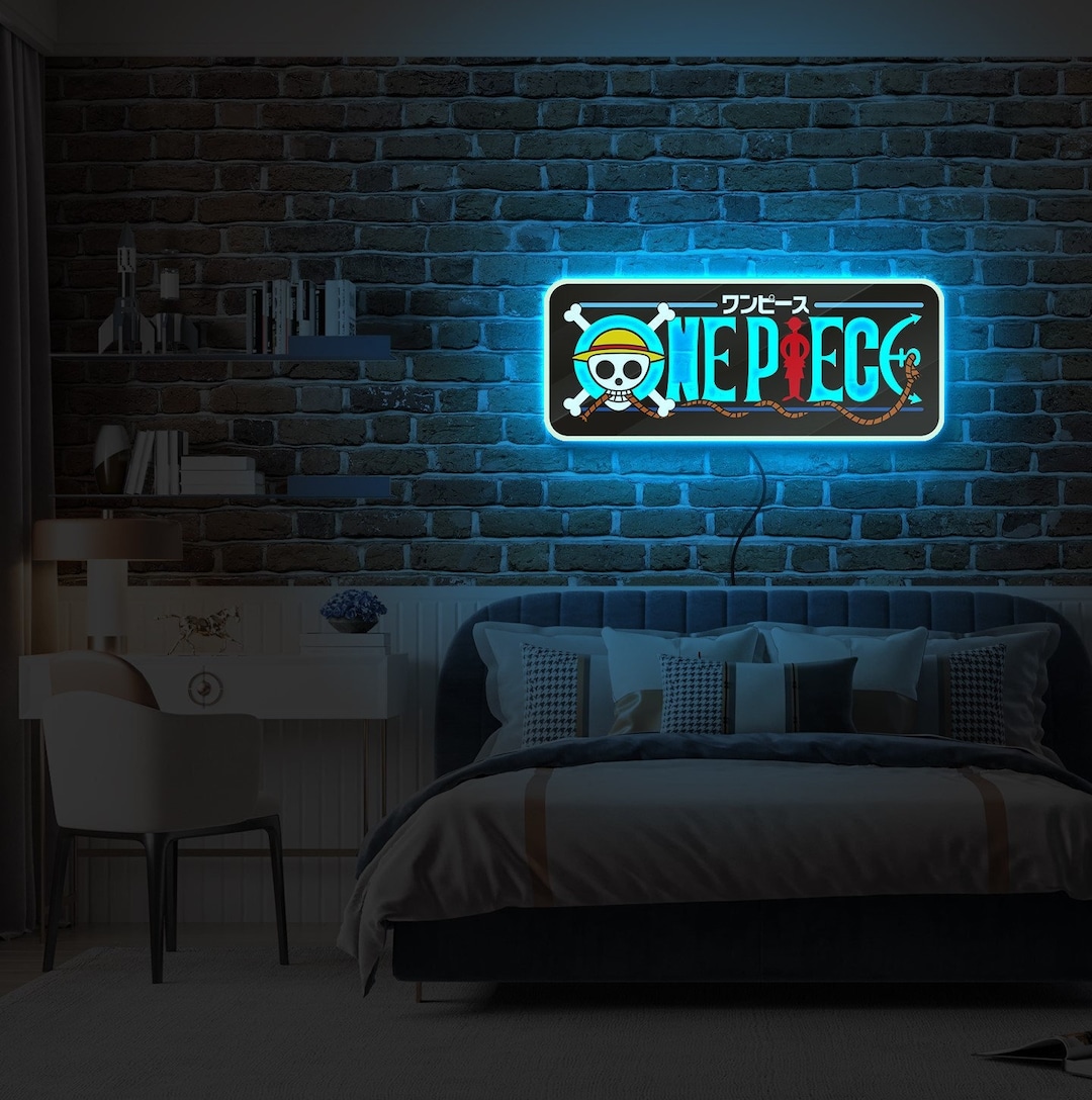One Piece Neon Sign, One Piece Flag Sign, One Piece Skull Sign, Anime ...