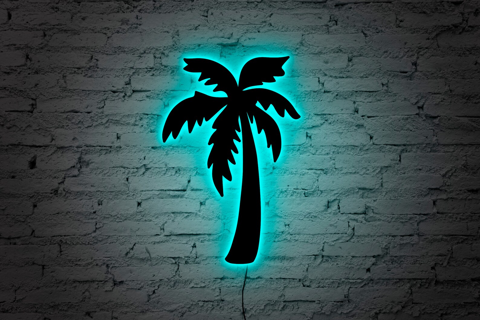 Palm Tree Wood Art Palm Tree Light Sign Palm Tree Led Decor - Etsy