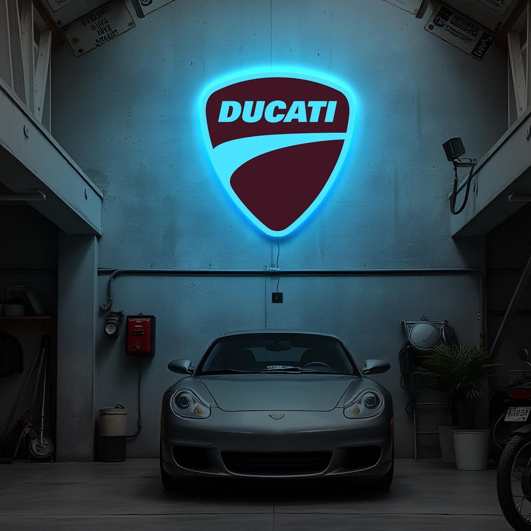 Ducati LED Neon Sign, Ducati Wall Art Decor, Racing Garage Light ...