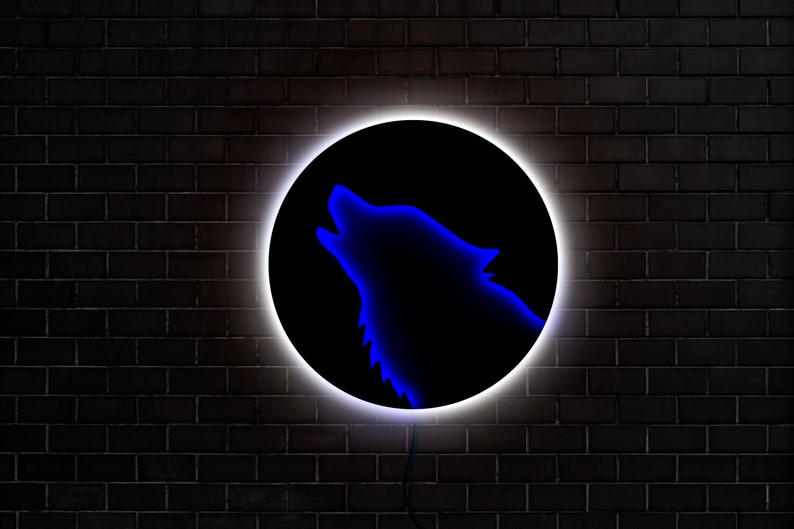 Wolf Neon Sign Wolf Led Sign Wolf Neon Light Sign Wolf Wall - Etsy
