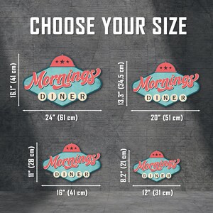 Diner Neon Sign, Custom Diner Sign, Mid Century Diner Led Sign, Retro ...