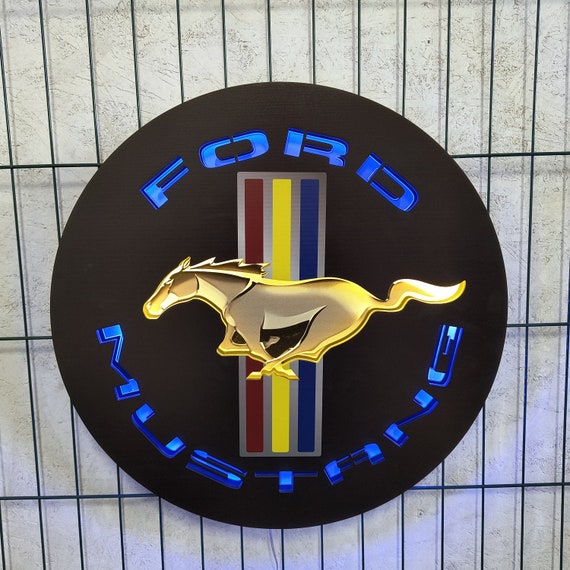 Ford Mustang Neon Sign Ford Neon Light Ford Mustang Logo Light up Sign mustang Led Sign garage Neon Sign man Cave Led Sign ford Wall Decor Etsy