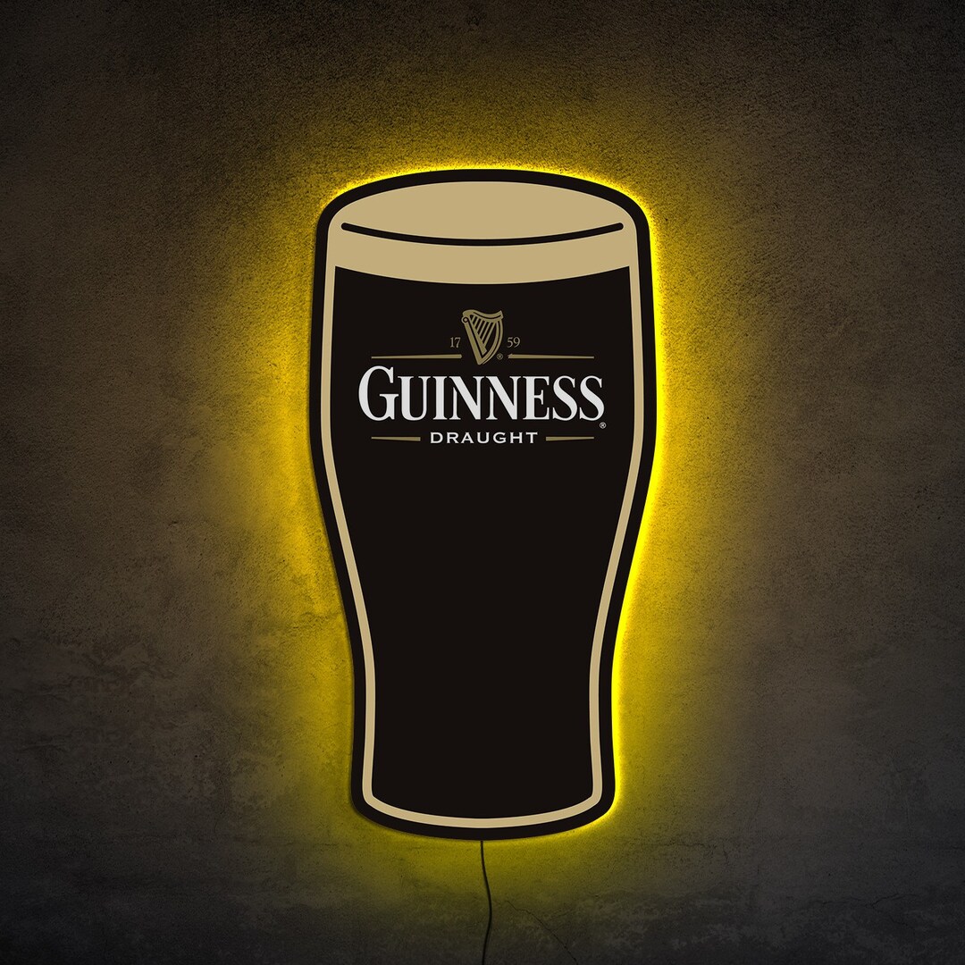 Guinness Neon Sign, Guinness Led Sign, Beer Light up Sign, Guinness ...