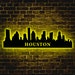 Houston Neon Signhouston Skyline Led Signwooden Houston Neon - Etsy