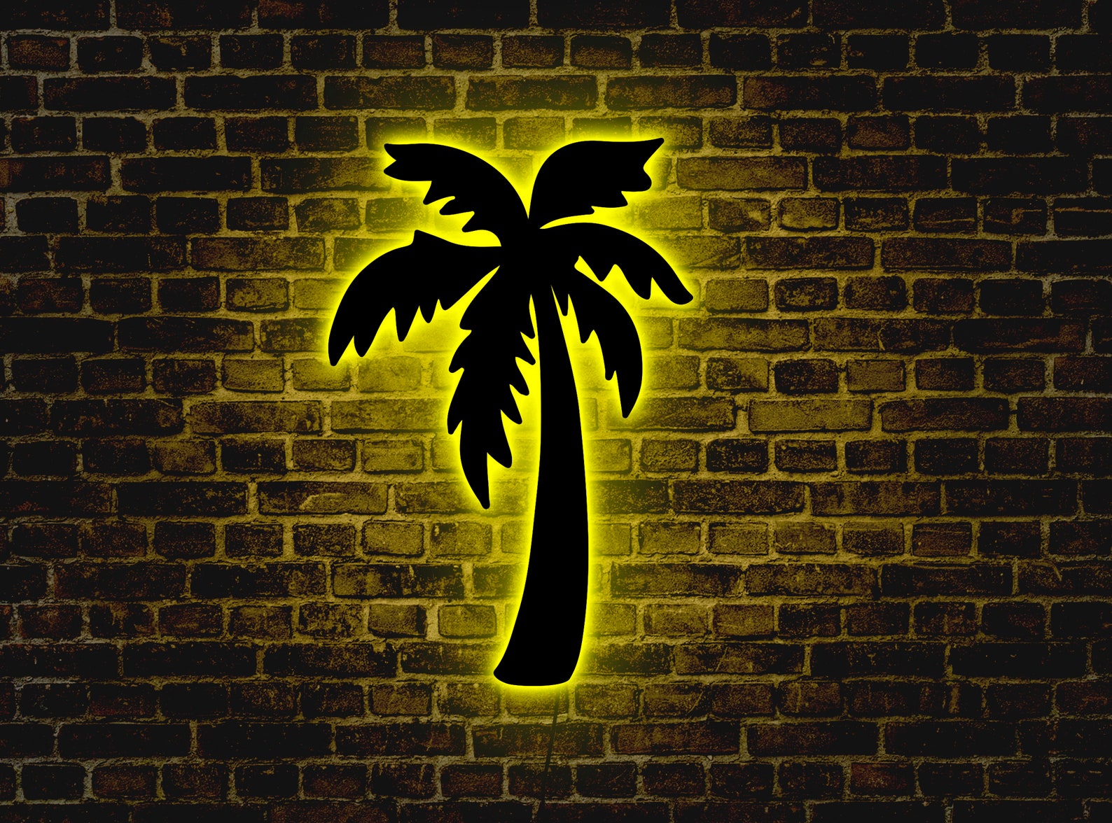 Palm Tree Wood Art Palm Tree Light Sign Palm Tree Led Decor - Etsy