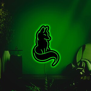 Fox Neon Sign,fox Led Sign,fox Neon Light,fox Led Light,wooden Fox ...