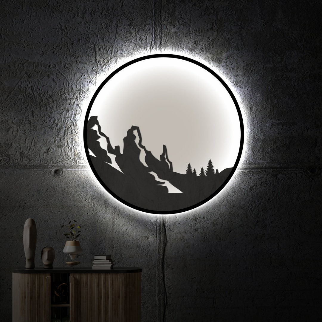 Mountain Neon Sign, Mountain Light up Sign, Mountain Wall Art Led ...