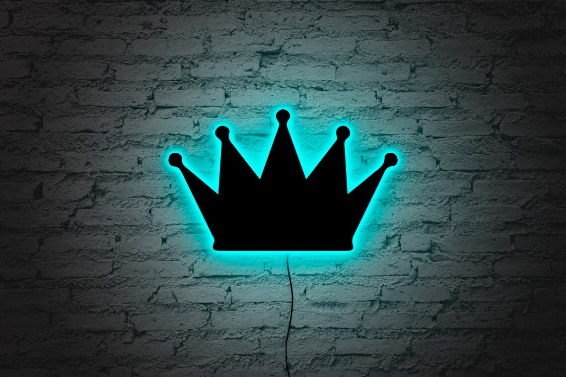 Crown Led Sign Crown Neon Sign Crown Led Light Crown Night | Etsy