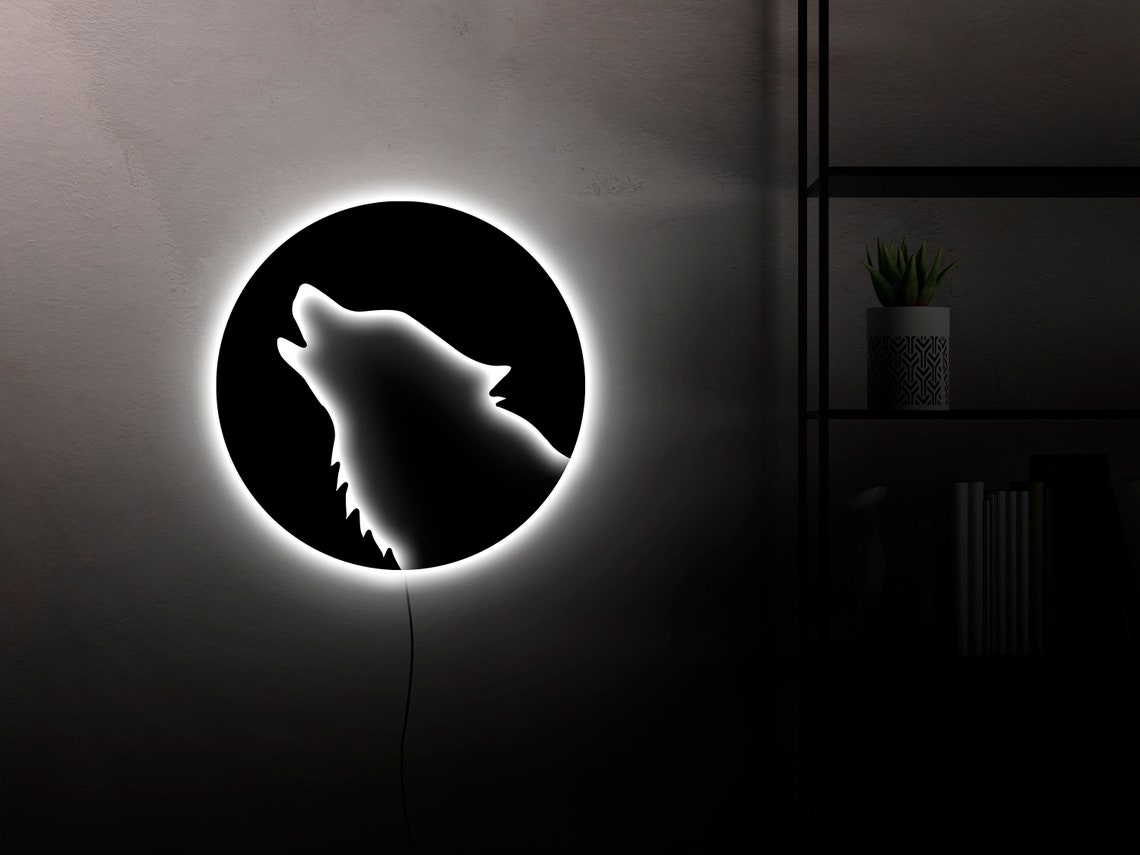 Wolf Neon Sign Wolf Led Sign Wolf Neon Light Sign Wolf Wall | Etsy