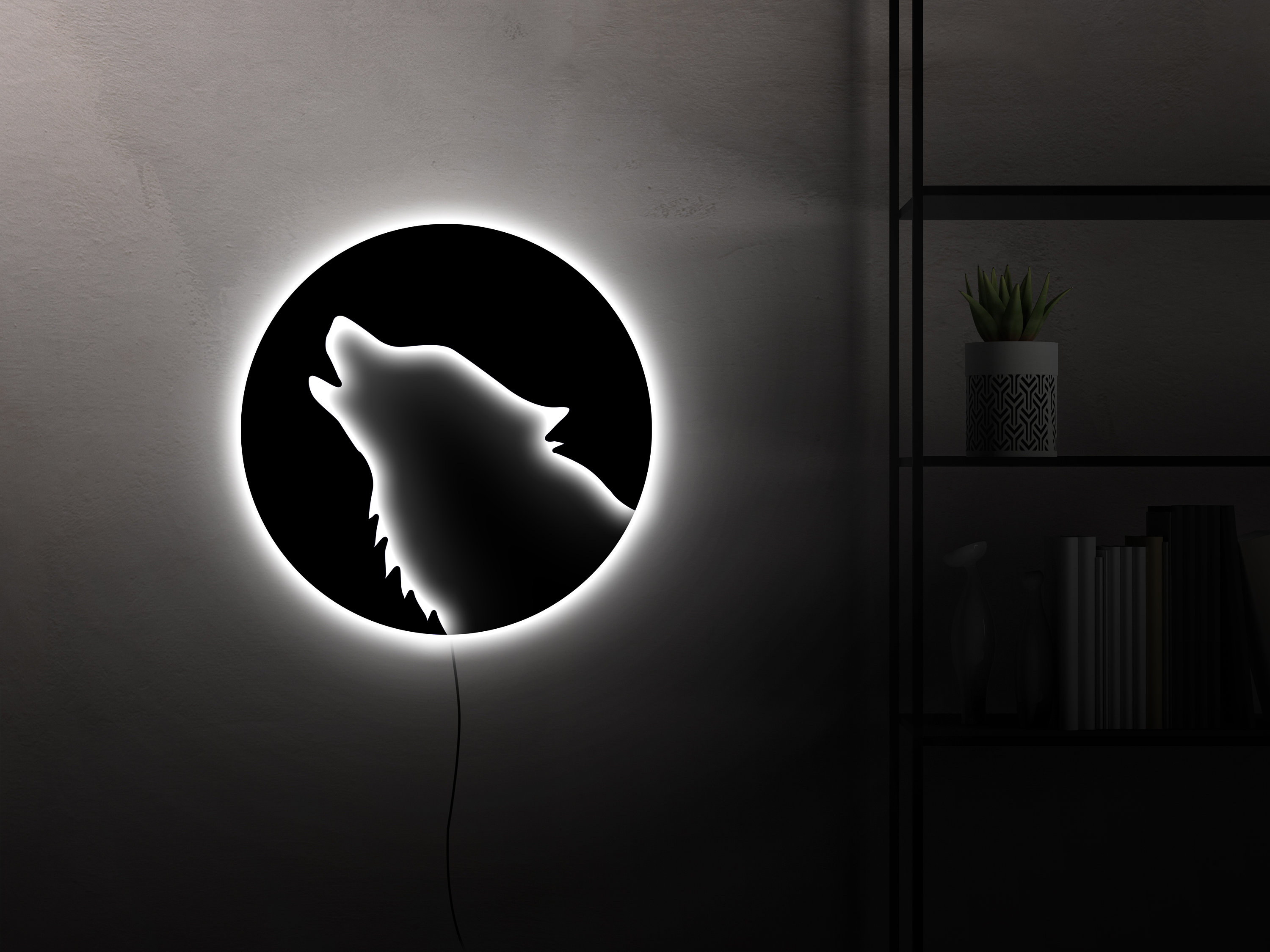 Wolf Neon Sign, Wolf Led Sign, Wolf Neon Light Sign, Wolf Wall Art With ...