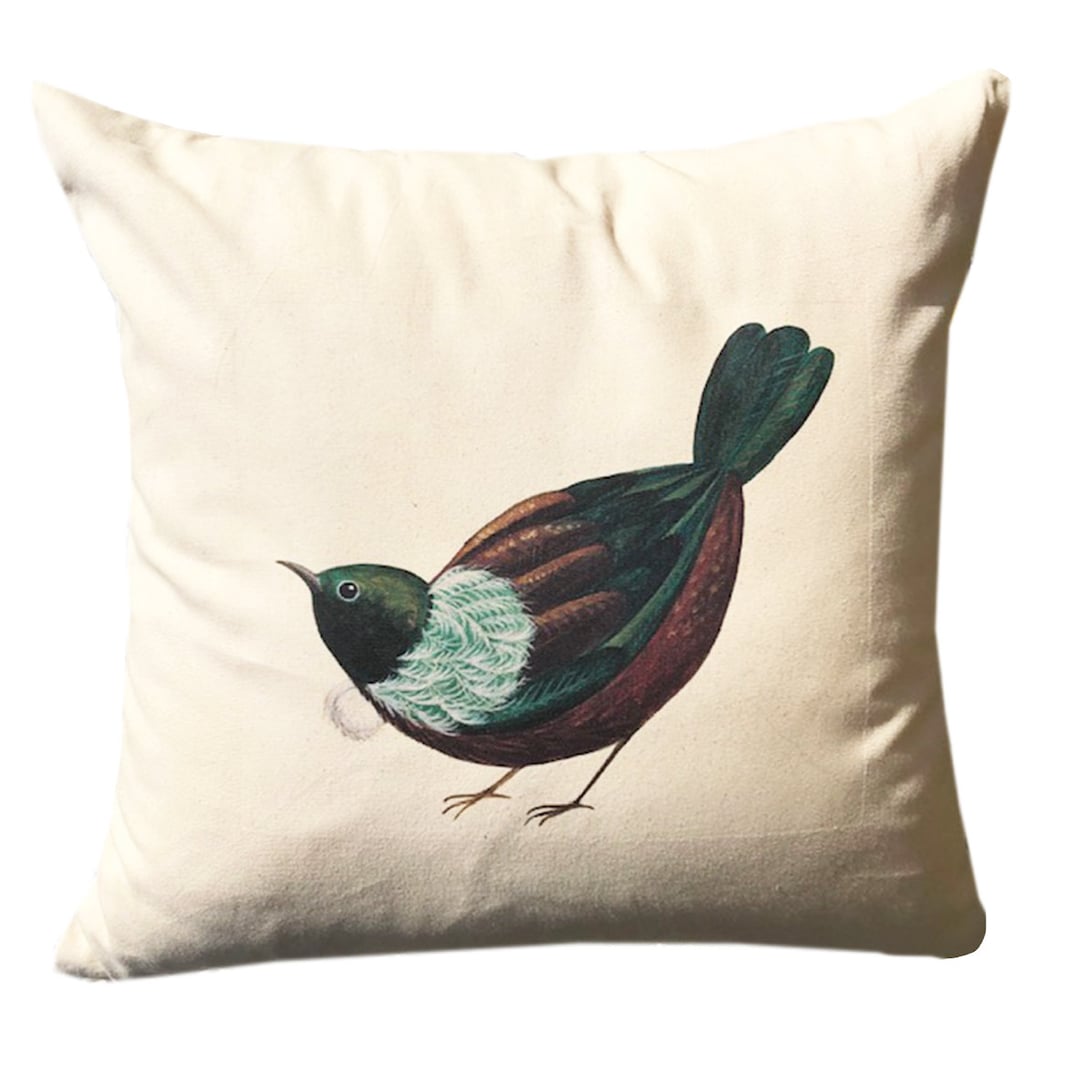 Fairtrade and Organic Tui Bird Cushion Cotton Canvas - Etsy UK