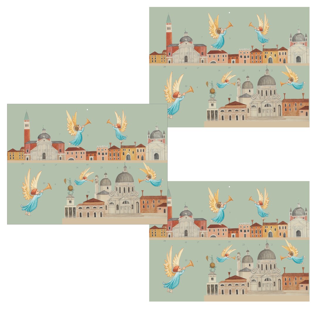 Bundle of 3 Angels in Venice Advent Calendars | Folk Art | British Made ...