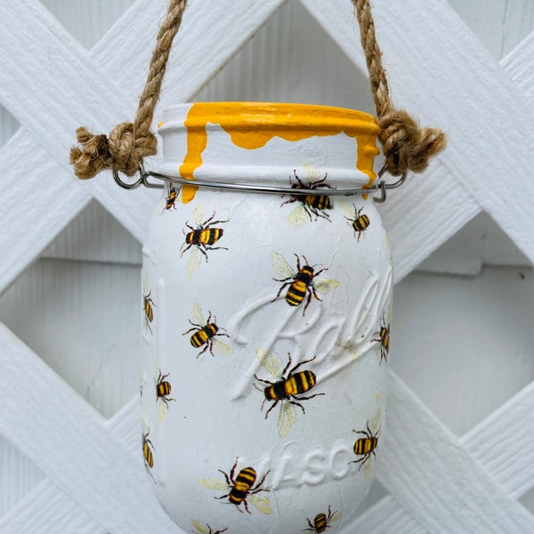 Bee Mason Jar - Etsy