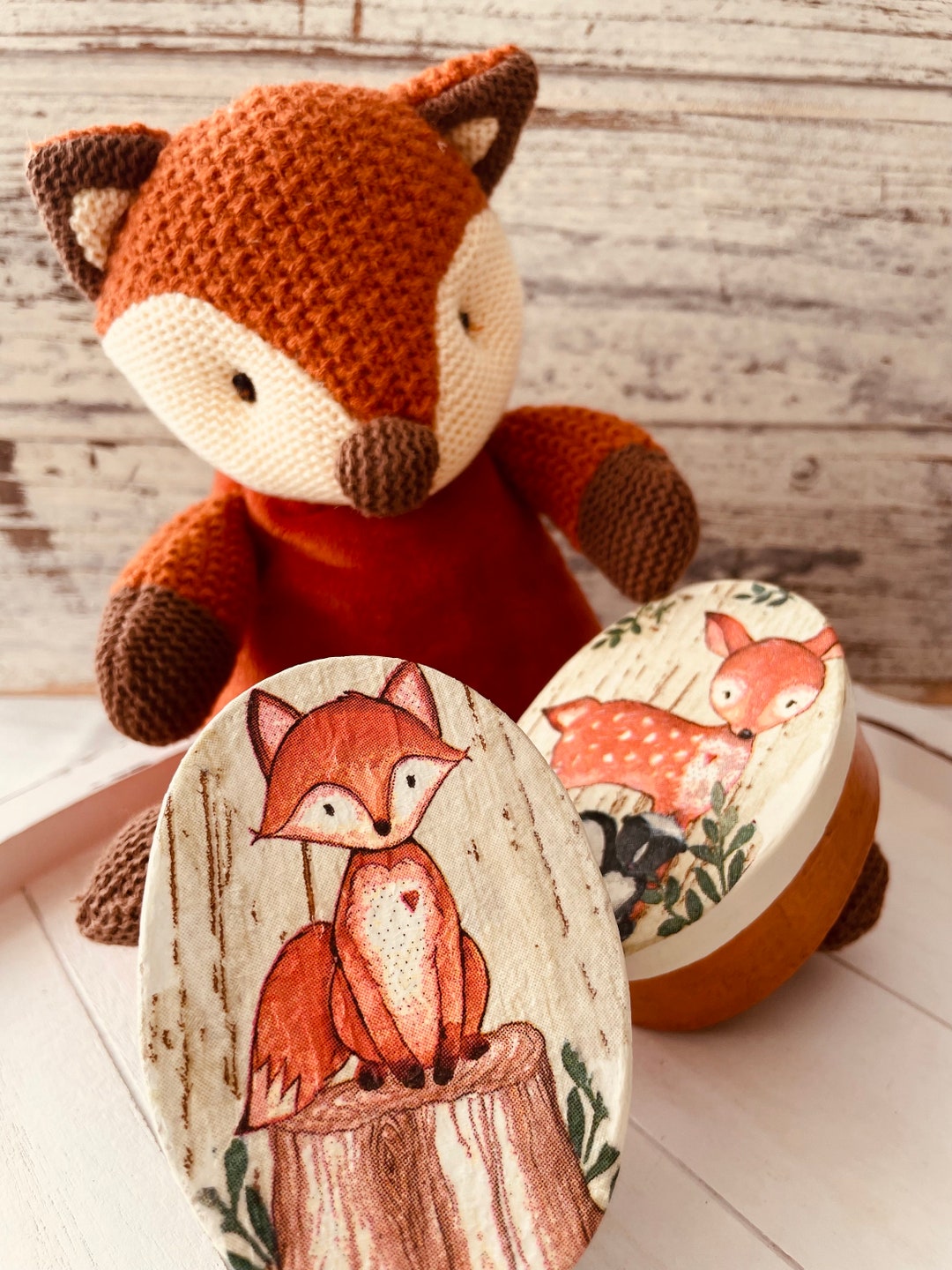 Woodland Boxes, Woodland Friends Nursery Decor, Paper Mache Boxes ...