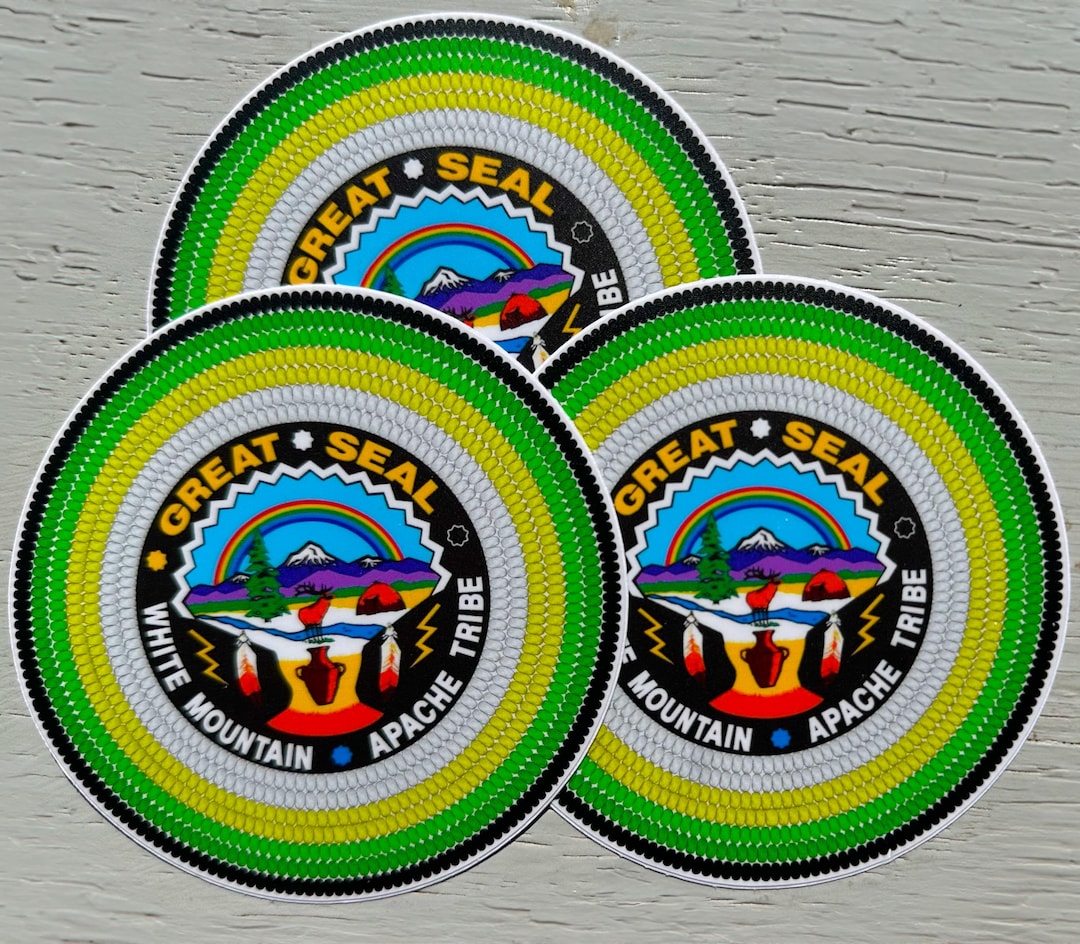 White Mountain Apache Seal 4"x4" Die Cut Vinyl Sticker - Etsy