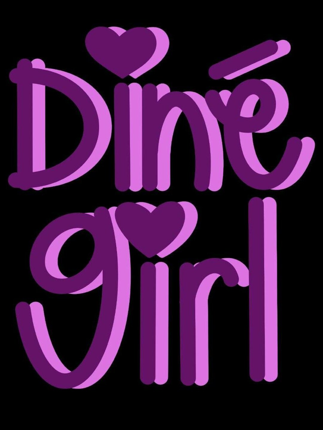 Diné Girl 3"x4" Clear Vinyl Sticker - Etsy