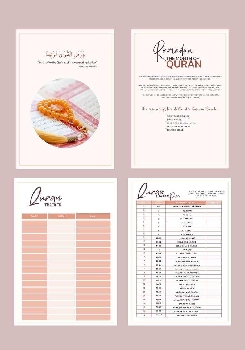 Ramadan Planner (printable - Instant Download PDF File ) | Ramadan ...