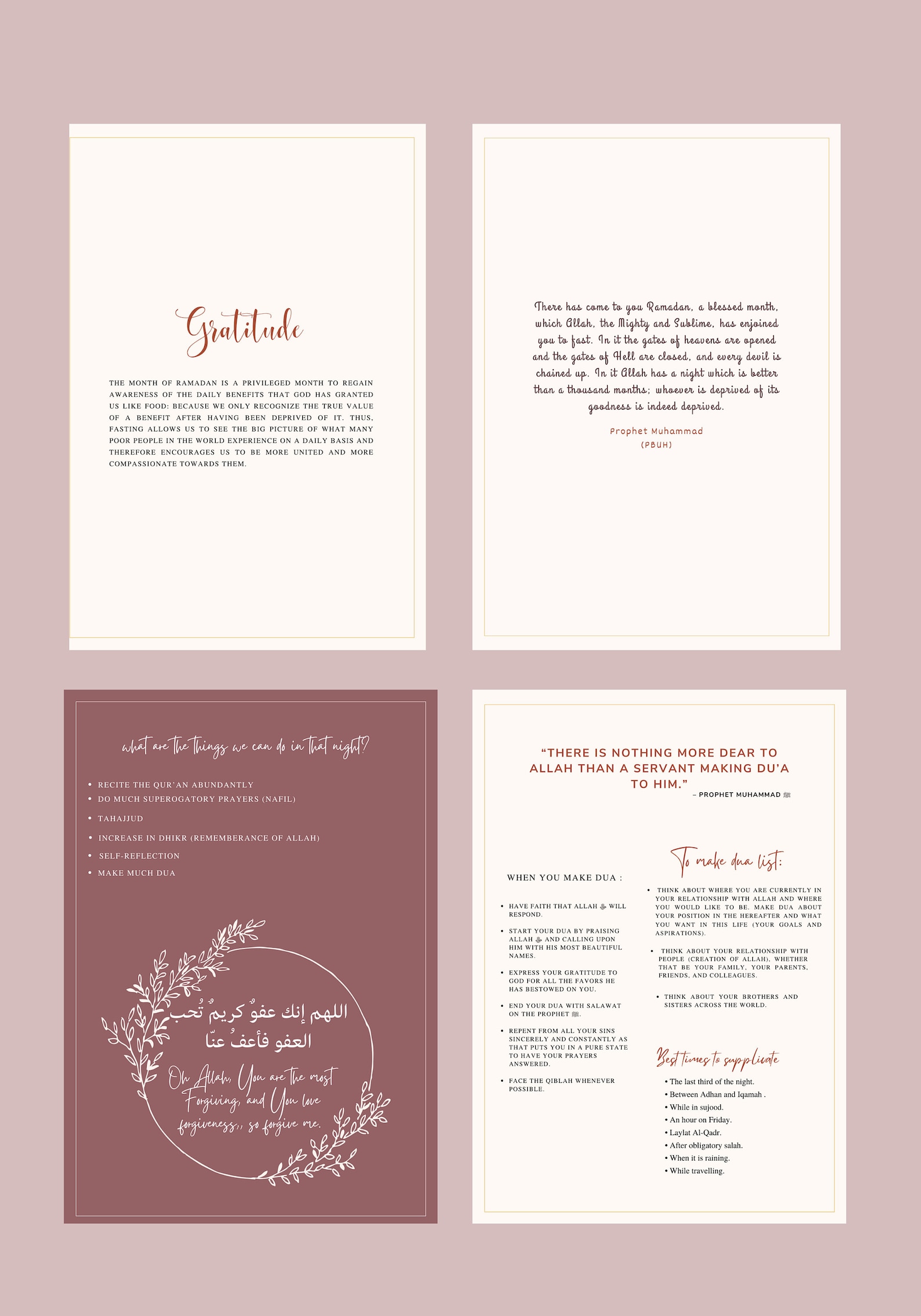 Ramadan Planner (printable - Instant Download PDF File ) | Ramadan ...