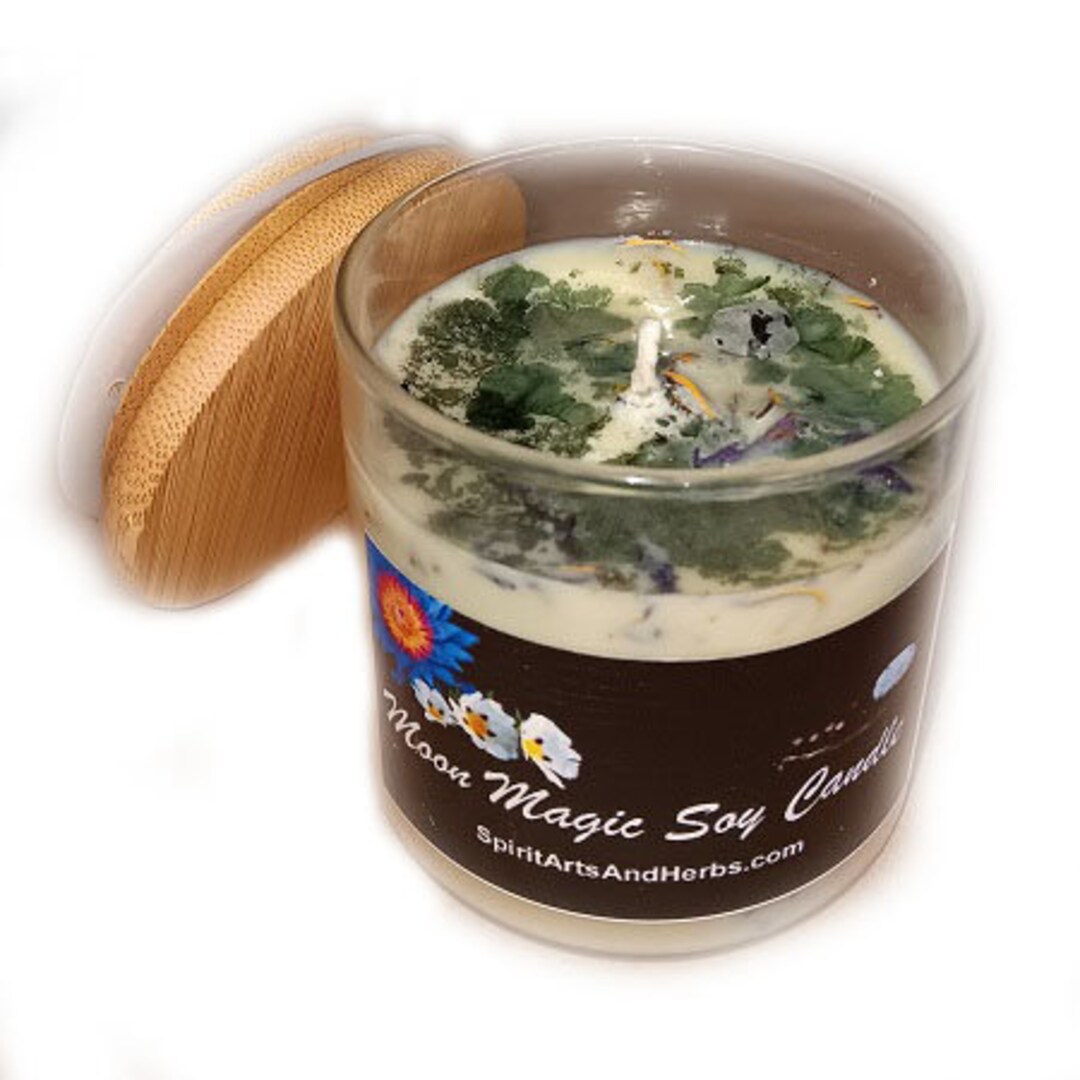 Moon Magic Soy Intention Candle, Blessed, Full Moon Charged – 7 Ounce ...