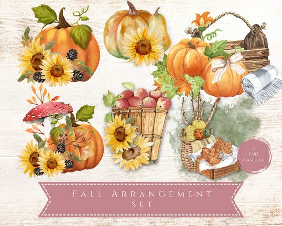 Stickers Graphics PNG Graphics Fall Designs Flower Fall - Etsy
