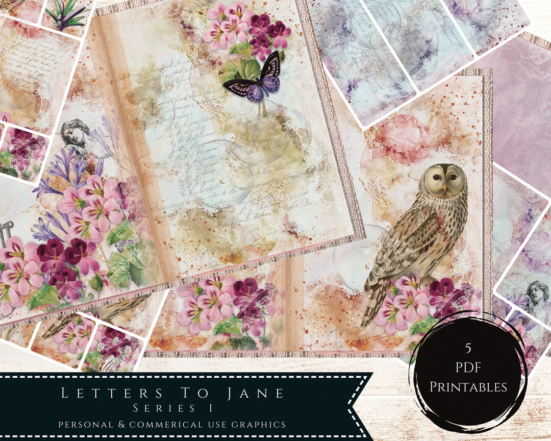 Junk Journal Printables, Junk Journal Supplies, Journal Pages, Vintage ...