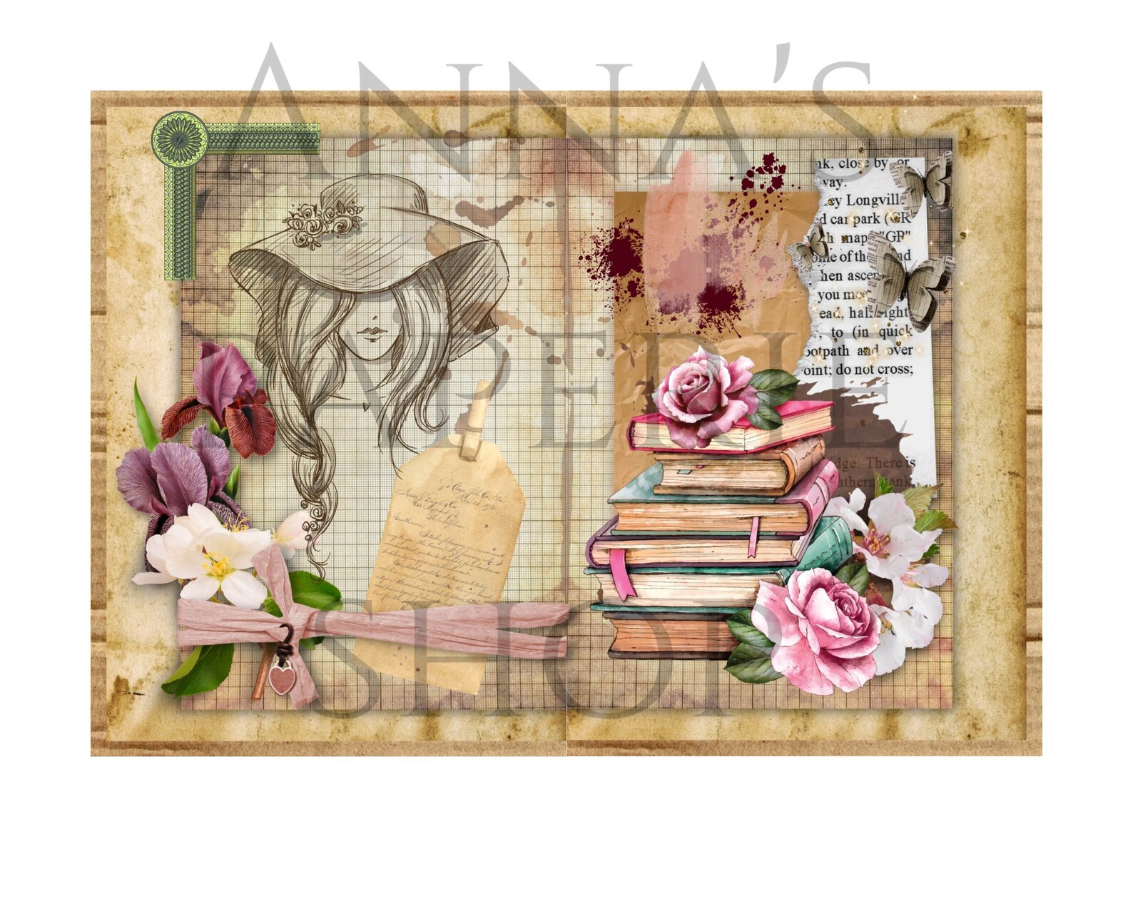 Junk Journal Printable Printable Papers Journal Pages | Etsy