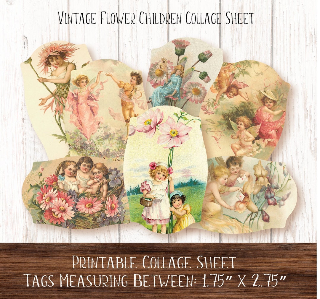 Junk Journal Printables, Children, Ephemera Digital, Vintage Children ...