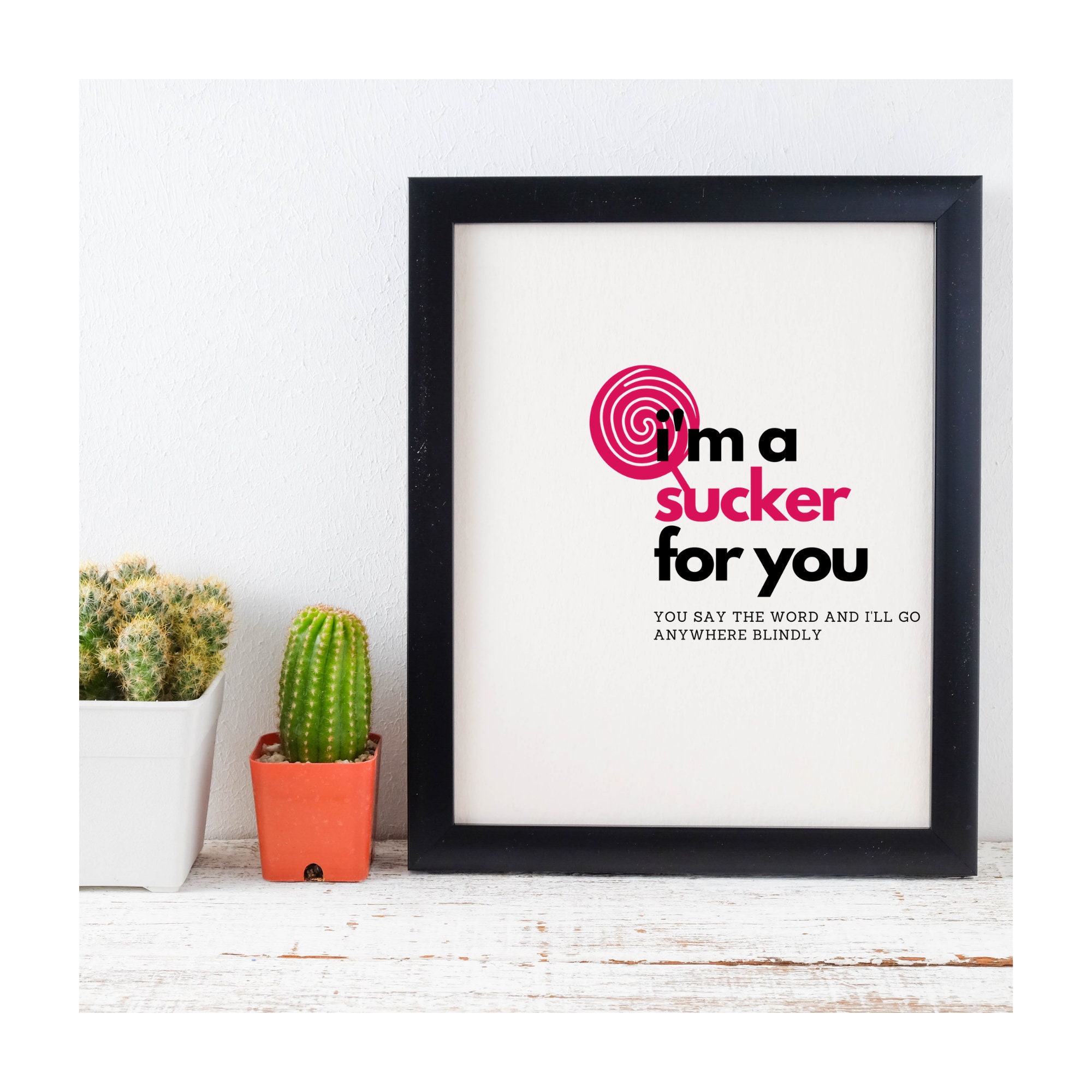 Sucker for You Print a Lyric Digital Print With Jonas Brother - Etsy