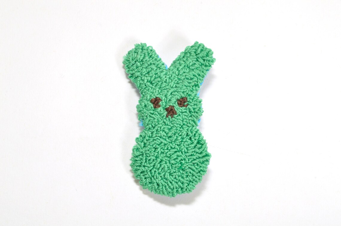 Choice of Peep Bunny Pin Punch Needle Embroidery Floss Pinback Fuchsia ...