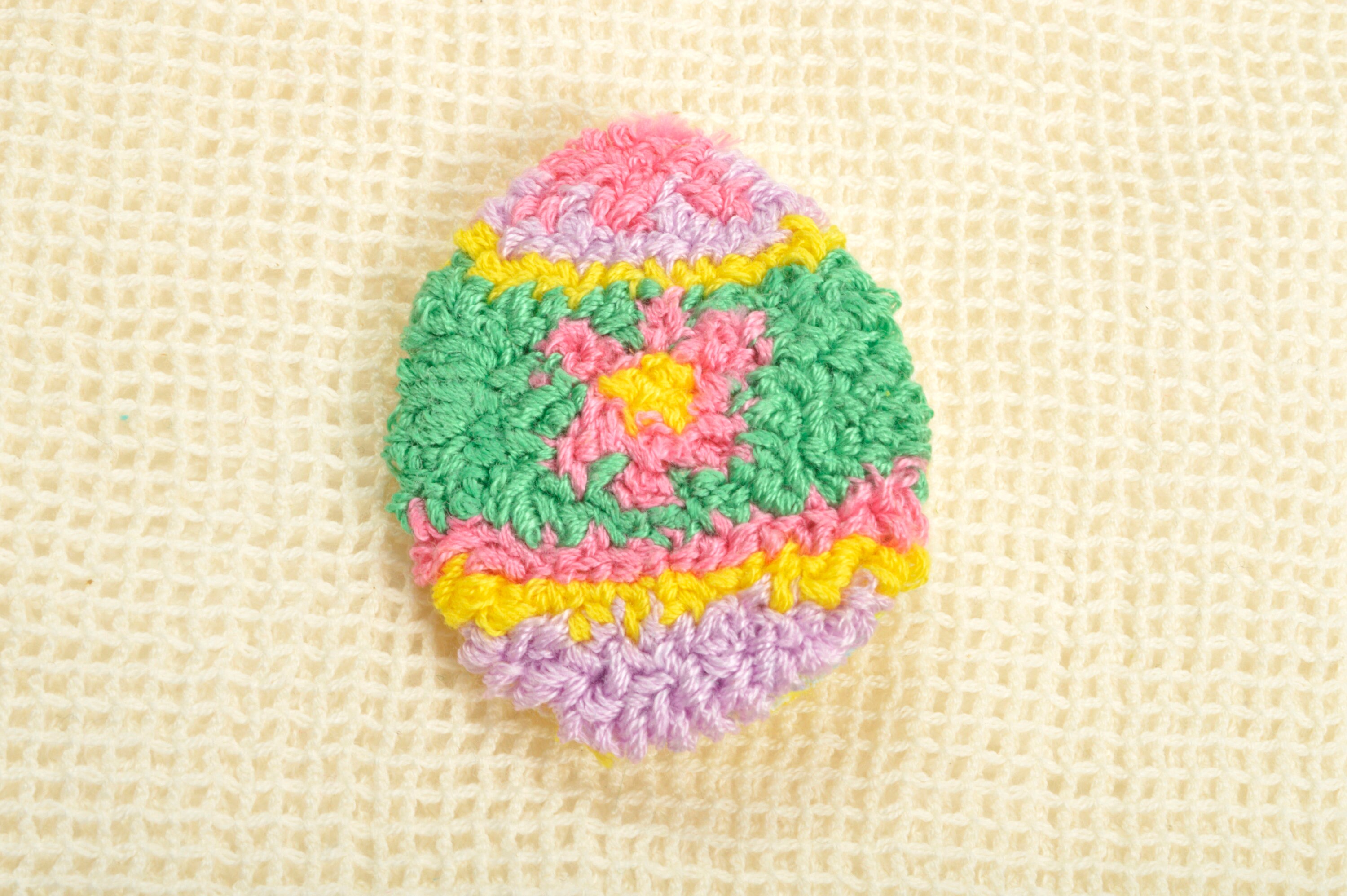 Choose One Easter Egg Brooch Pin Colorful Felt Backed Stripes Flower ...