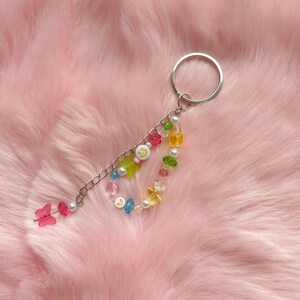 Y2k Beaded Keychain 90s 2000s Aesthetic Lanyard Key Charm Accessory ...
