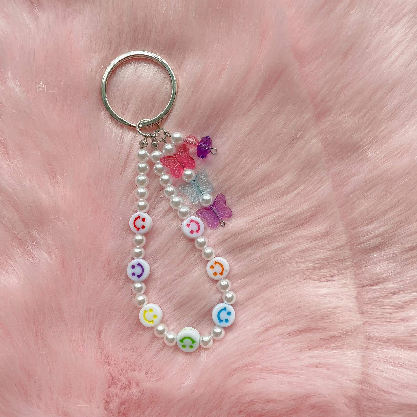 Y2k Beaded Keychain 90s 2000s Aesthetic Lanyard Key Charm - Etsy