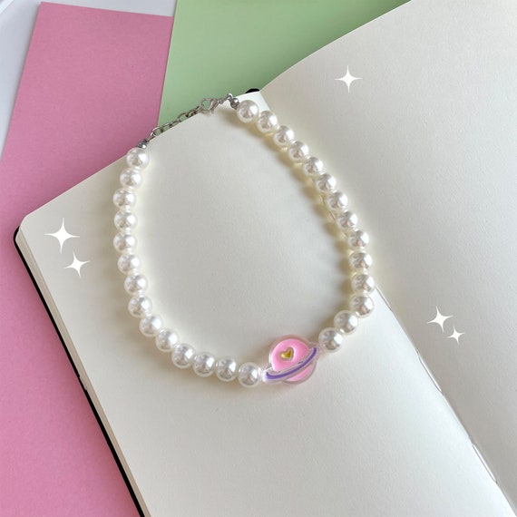 Planet pearl choker store