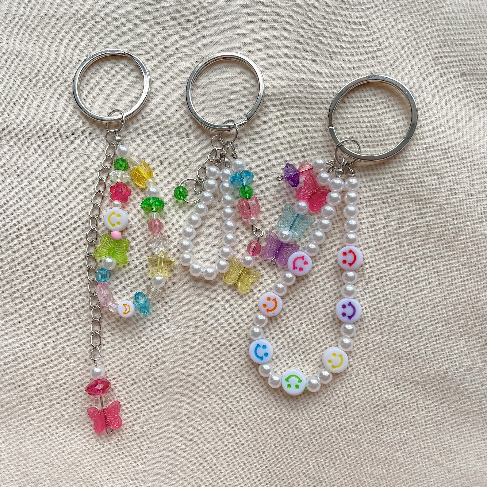 Y2k Beaded Keychain 90s 2000s Aesthetic Lanyard Key Charm - Etsy
