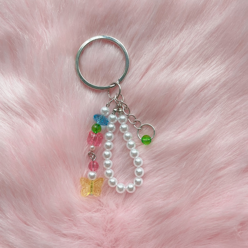 Y2k Beaded Keychain 90s 2000s Aesthetic Lanyard Key Charm | Etsy Hong Kong