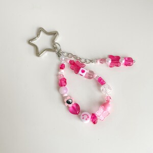 Cute Beaded Keychain, Y2k Indie Fun Kidcore Kawaii Keychain, Butterfly ...