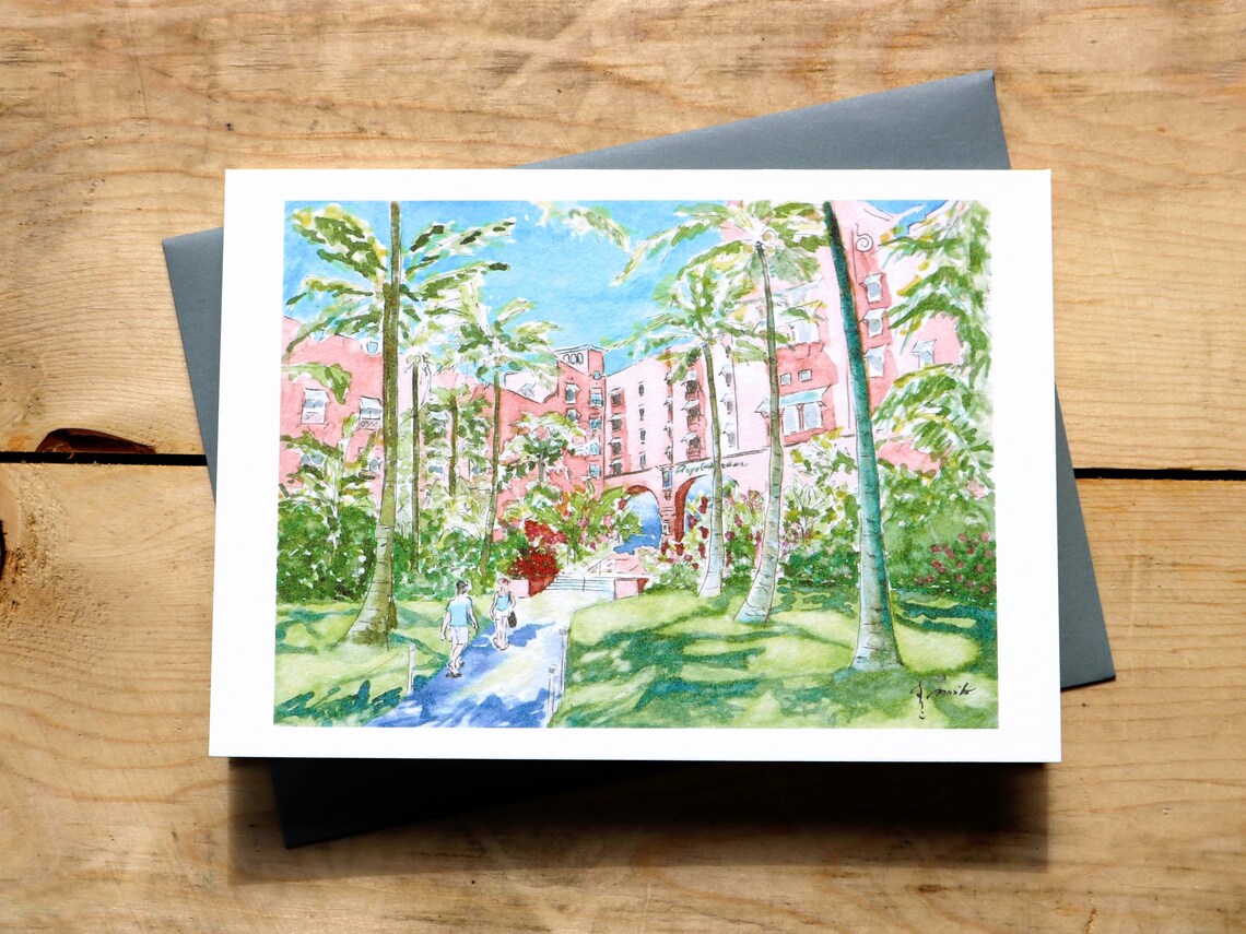 Royal Hawaiian Note Card, Waikiki Beach Card, Royal Hawaiian Cards ...